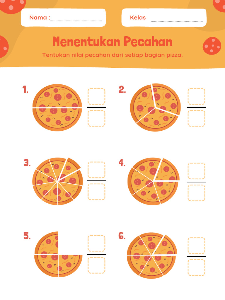 Menentukan Pecahan dari Pizza | PDF