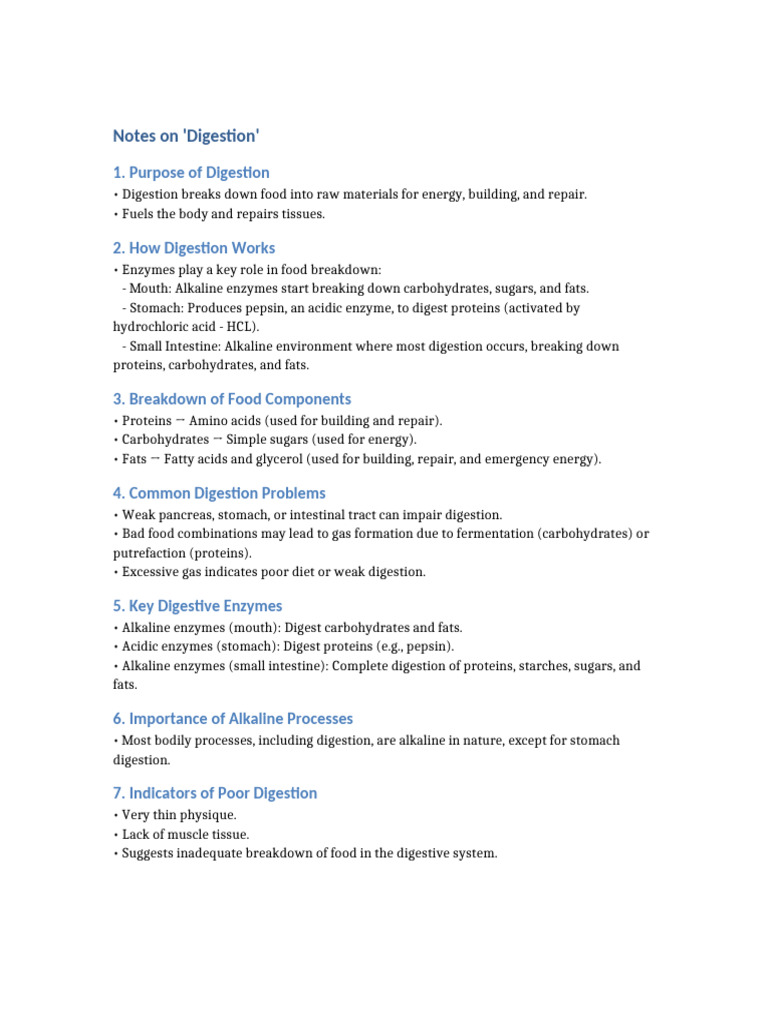 Understanding Digestion Process and Issues | PDF