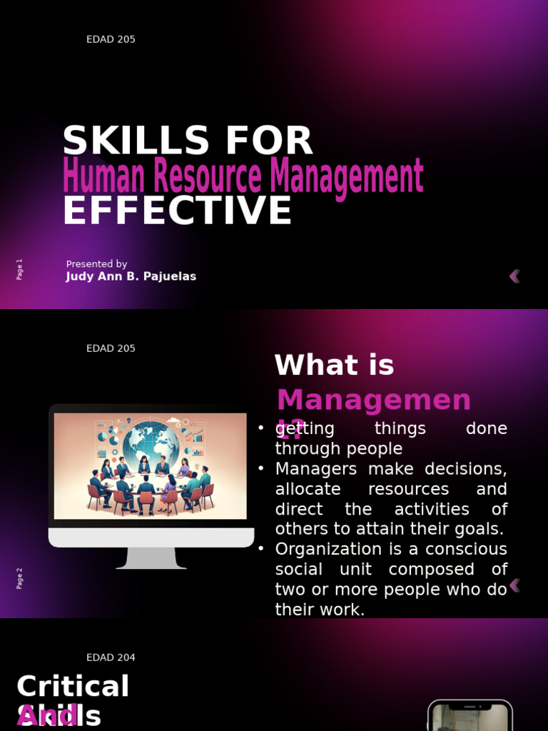 Skills For An Effective Human Resource Management | PDF | Human ...