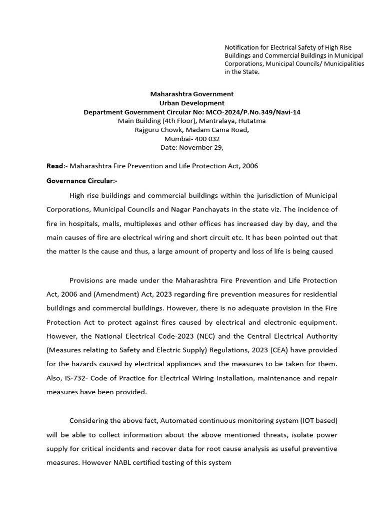 MH Notification | PDF | Internet Of Things | Electrical Wiring