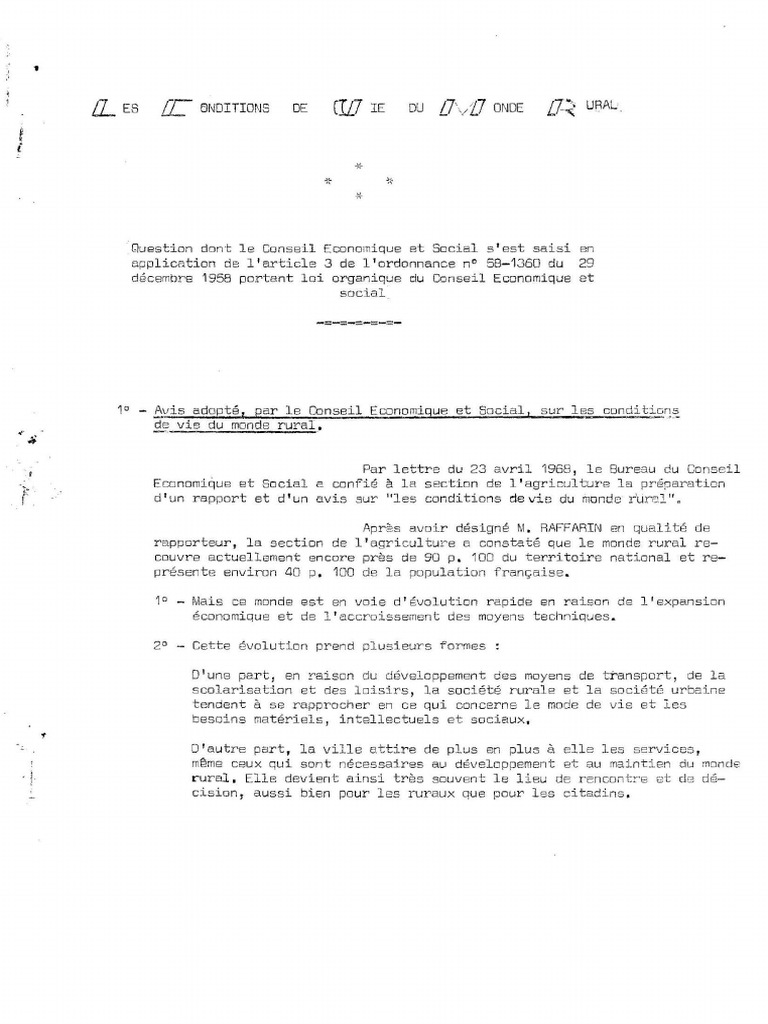 Conditions de Vie du Monde Rural | PDF