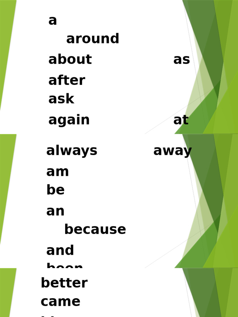 Dolch Basic Sight Words | PDF