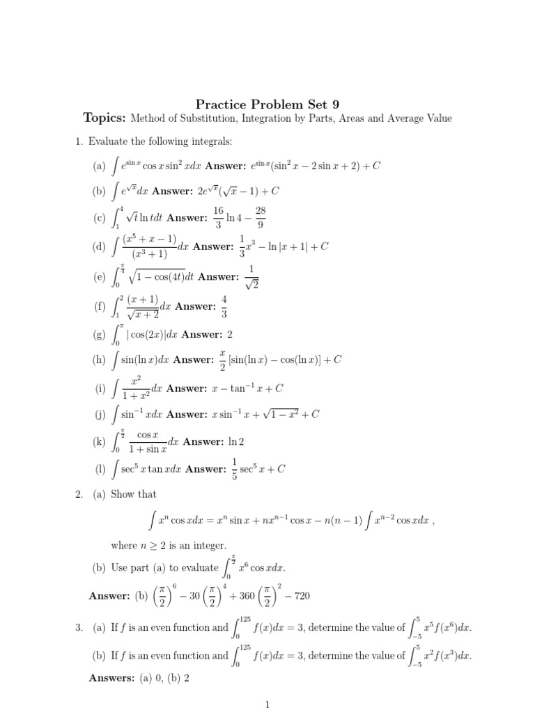 Practice_Problems-9 | PDF | Area | Analysis