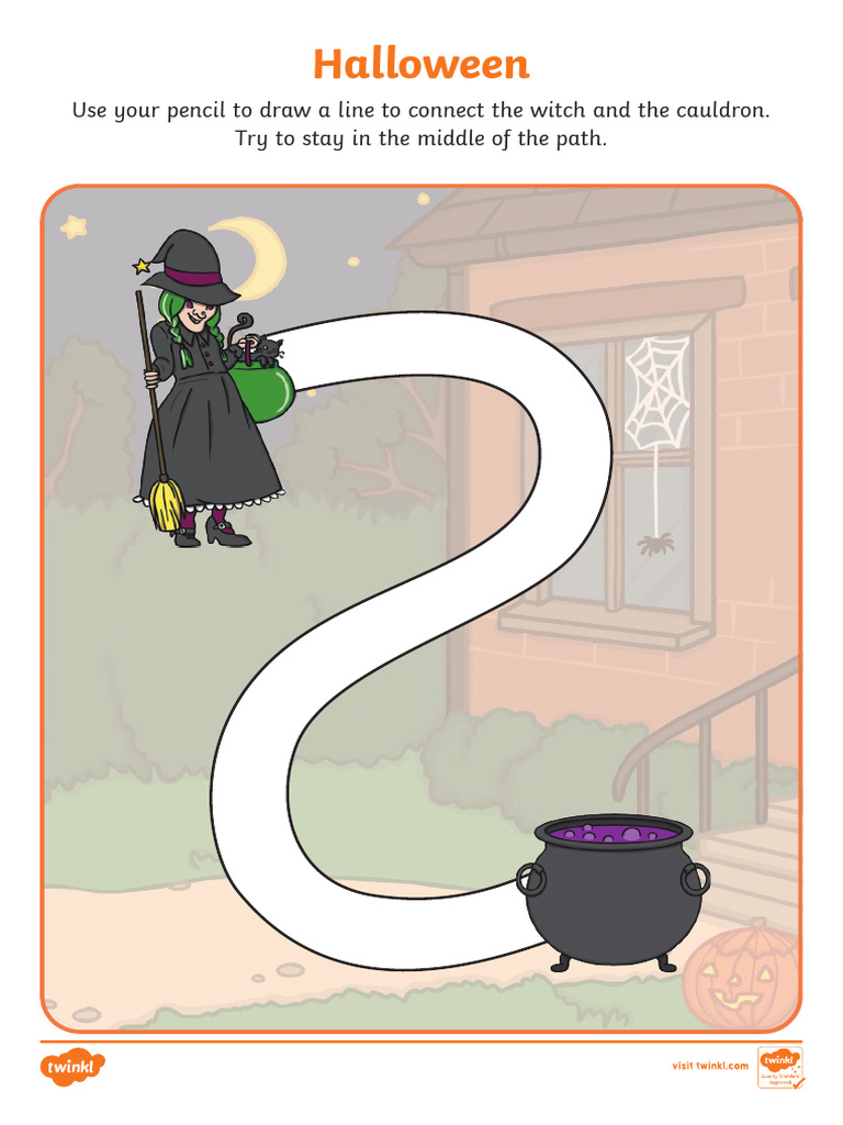 1111 14200 Halloween Pencil Control Path Worksheet Pack Ver 3 | PDF