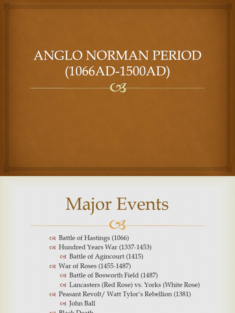 3 Anglo Norman Period (1066ad-1500ad) | PDF