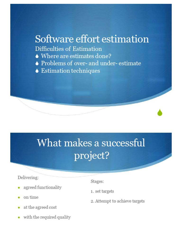 Software Effort Estimation Techniques | PDF | Computer Programming | Software