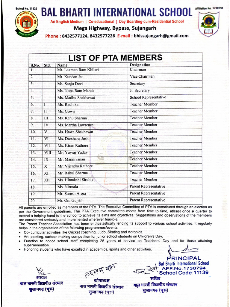 Pta Members | PDF