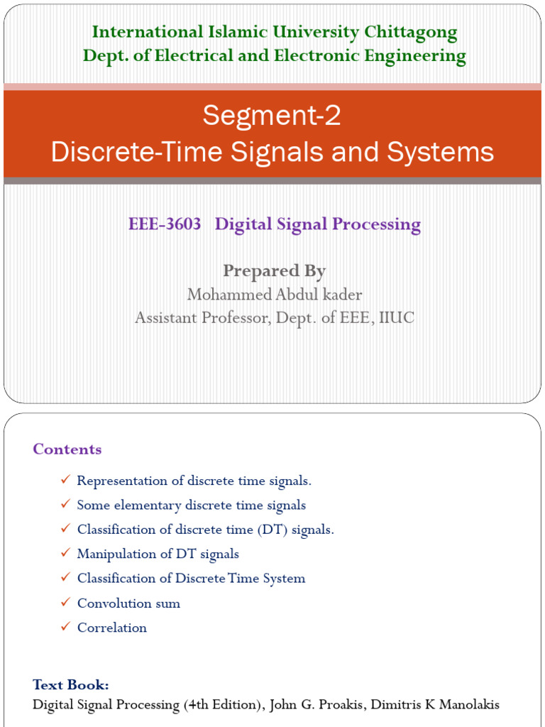 segment-2 | PDF | Discrete Time And Continuous Time | Sequence