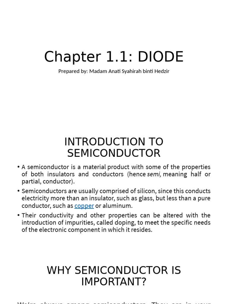 Chapter 1 Diode | PDF | Semiconductors | Diode
