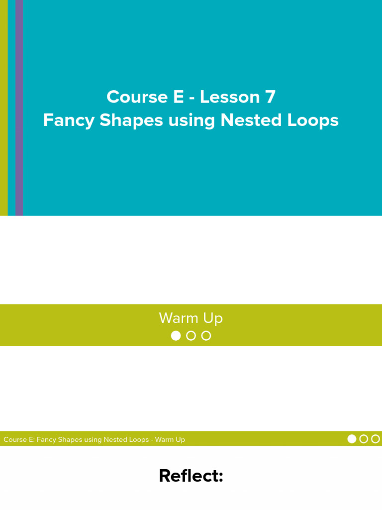 Fancy Shapes Using Nested Loops L7 | PDF