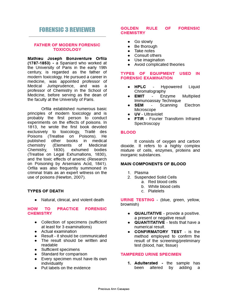 Forensic Toxicology and Chemistry Guide | PDF | Psychoactive Drugs | Poison