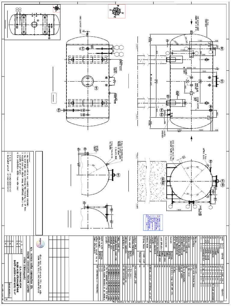 Acid Tank Drawing Specifications | PDF