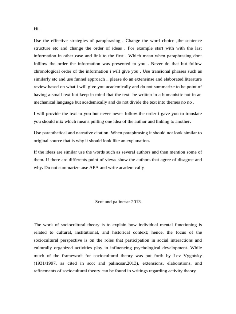 The Work of Sociocultural Theory | PDF | Second Language Acquisition ...