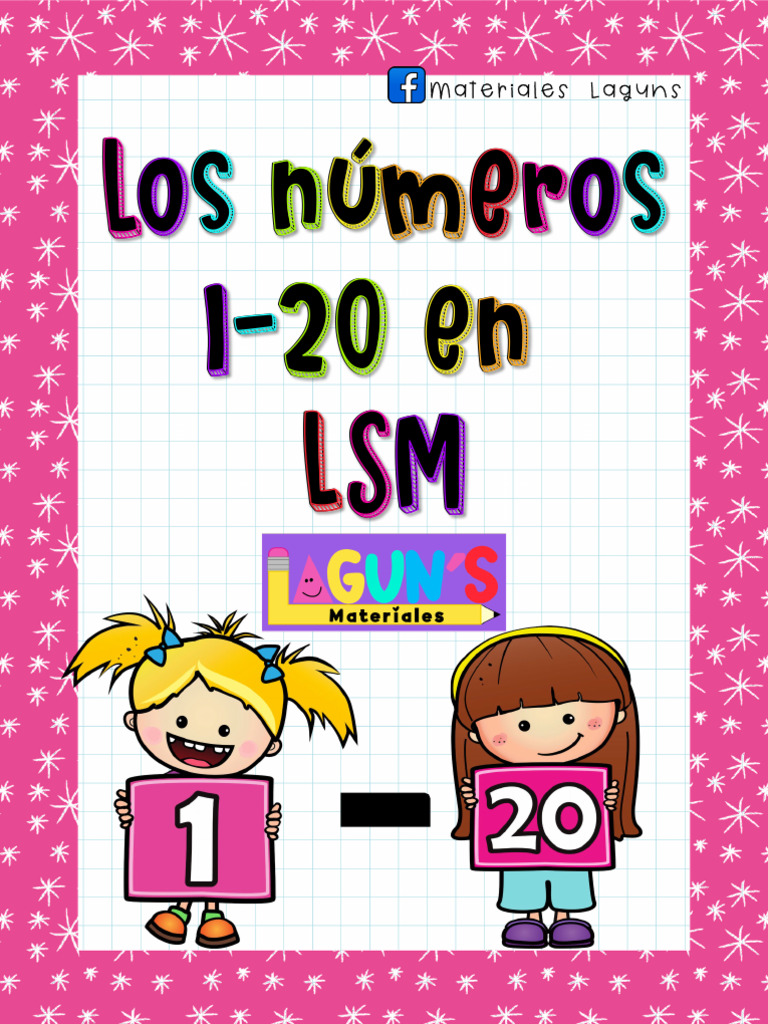 Números 1-20 en LSM: Guía Visual | PDF