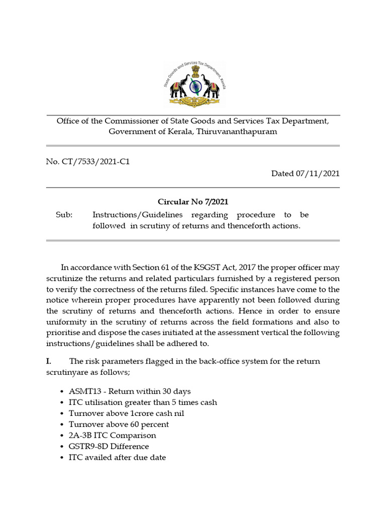 Guidelines-Scrutiny | PDF | Invoice | Debits And Credits