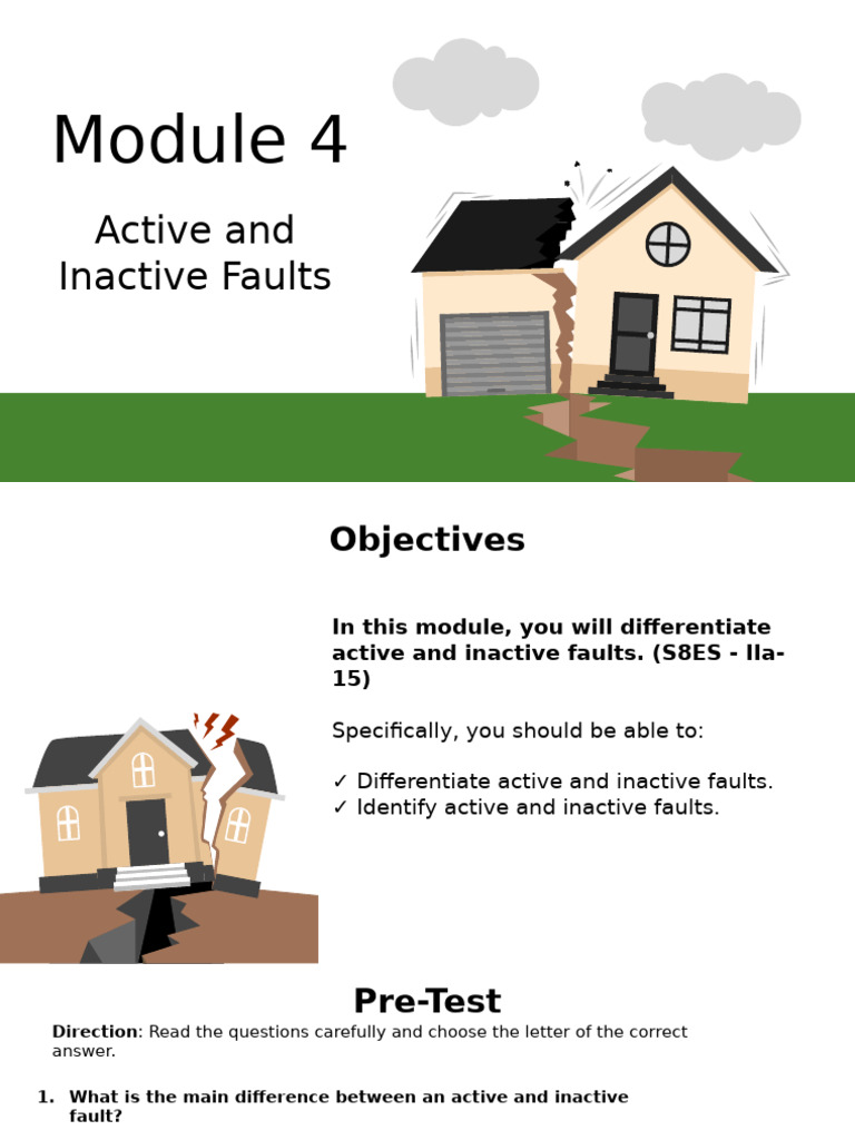Module 4 Active and Inactive Faults | PDF | Earthquakes | Fault (Geology)