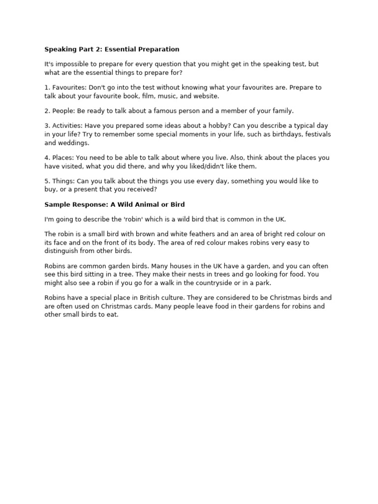 IELTS Speaking Test Prep Guide | PDF