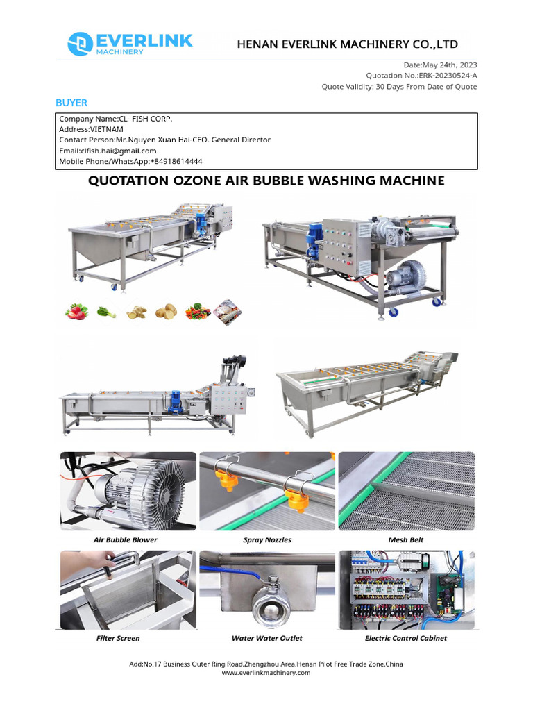 Everlink - May Rua Suc Khi Ôzne | PDF | Washing Machine | Mechanical ...