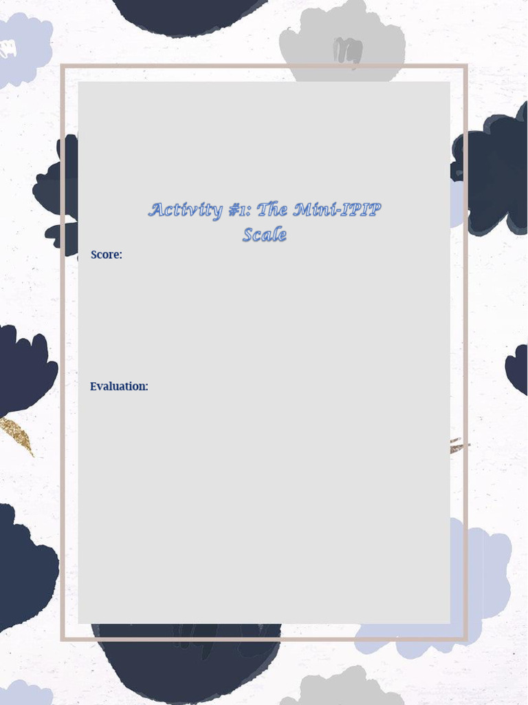 Patolot, Roi Chester Allison V. Patolot - Activity 1 | PDF | Extraversion And Introversion ...