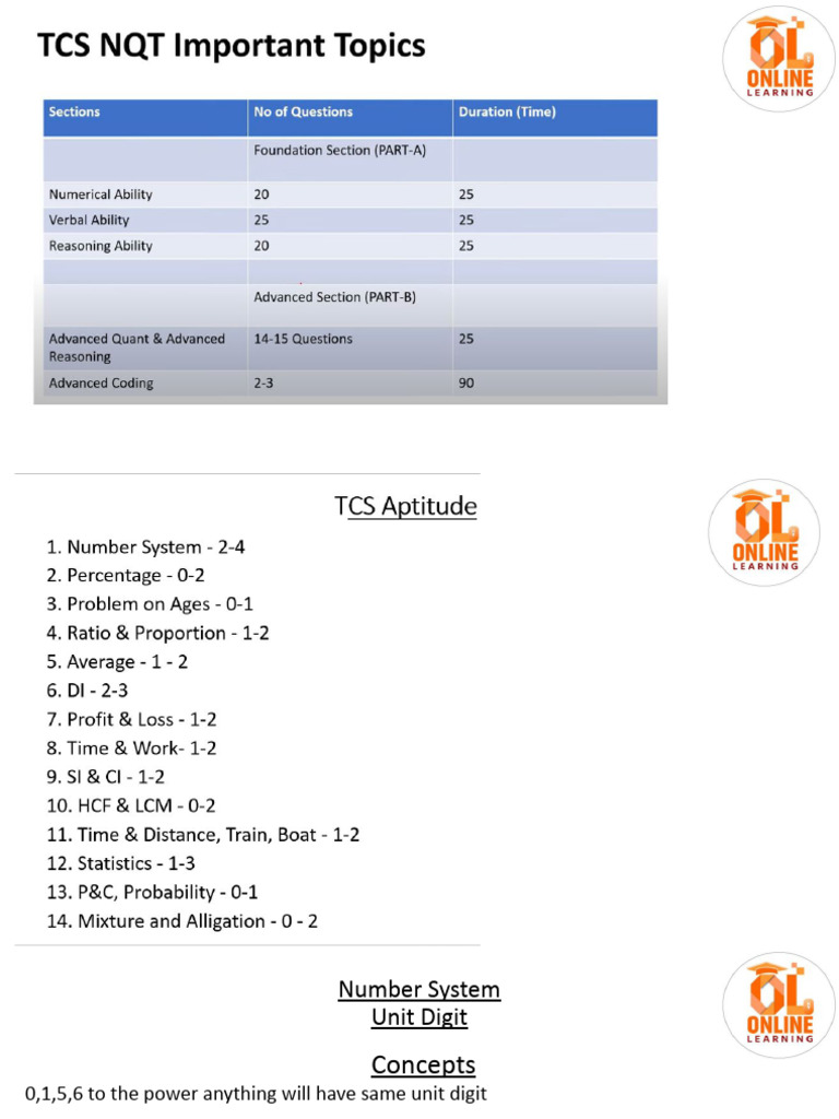 TCS NQT Complete Aptitude | PDF | Median | Mean