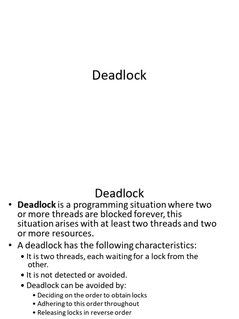 Deadlock | PDF