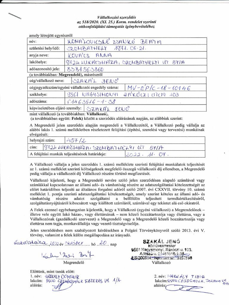Vallakozoi Szerzodes Burkolas3 | PDF