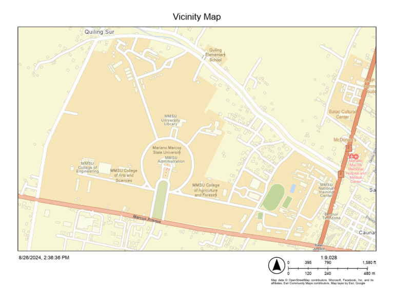 MMSU Batac Campus Vicinity Map | PDF | Data | Geographic Data And ...
