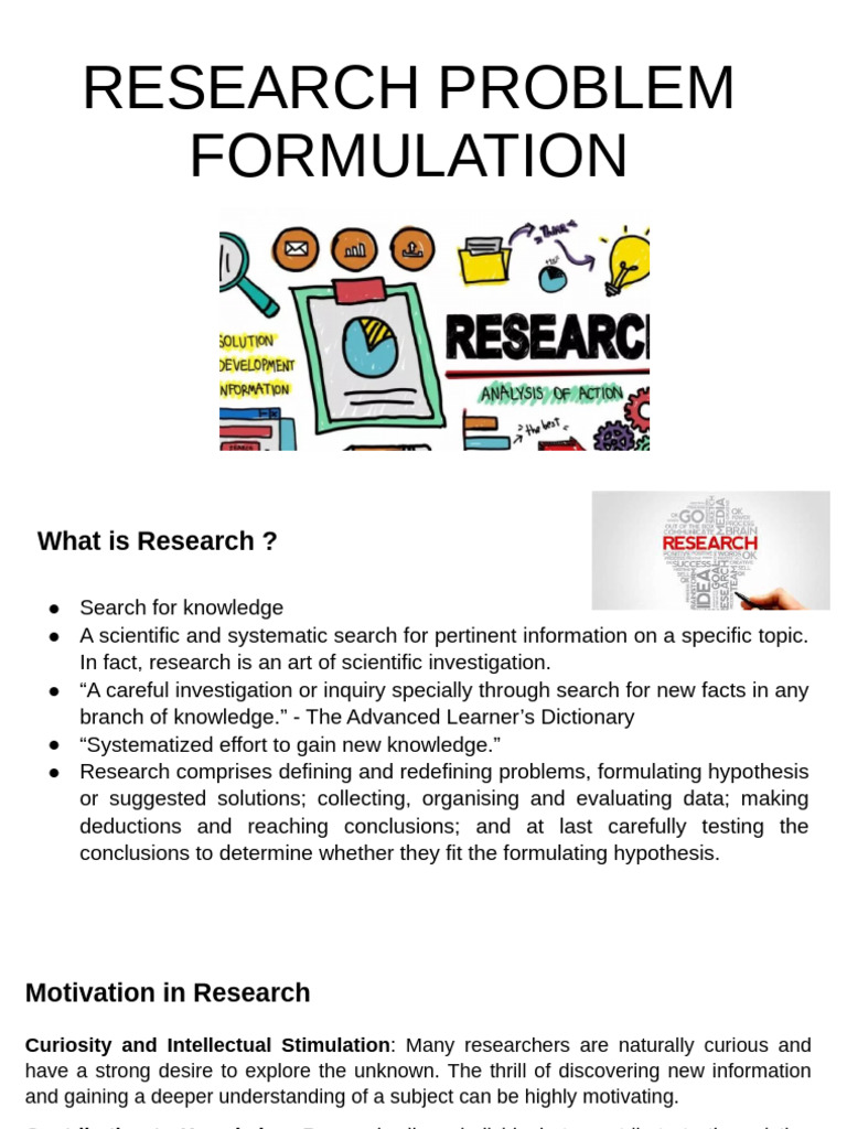 Unit 1 - RESEARCH PROBLEM FORMULATION | PDF | Sampling (Statistics ...