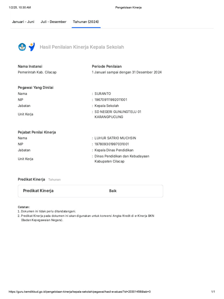 Pengelolaan Kinerja Suranto | PDF