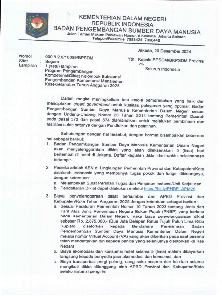 Edaran APM 2025 - Cap | PDF
