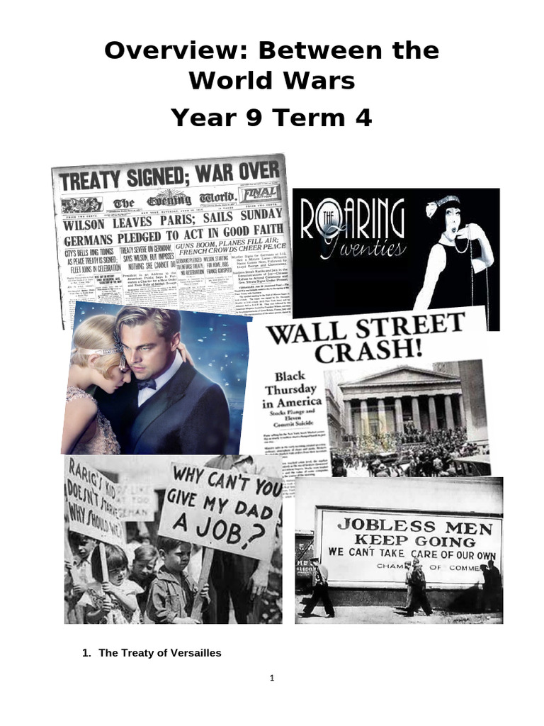 Overview of the Interwar Period | PDF | Treaty Of Versailles | Great ...