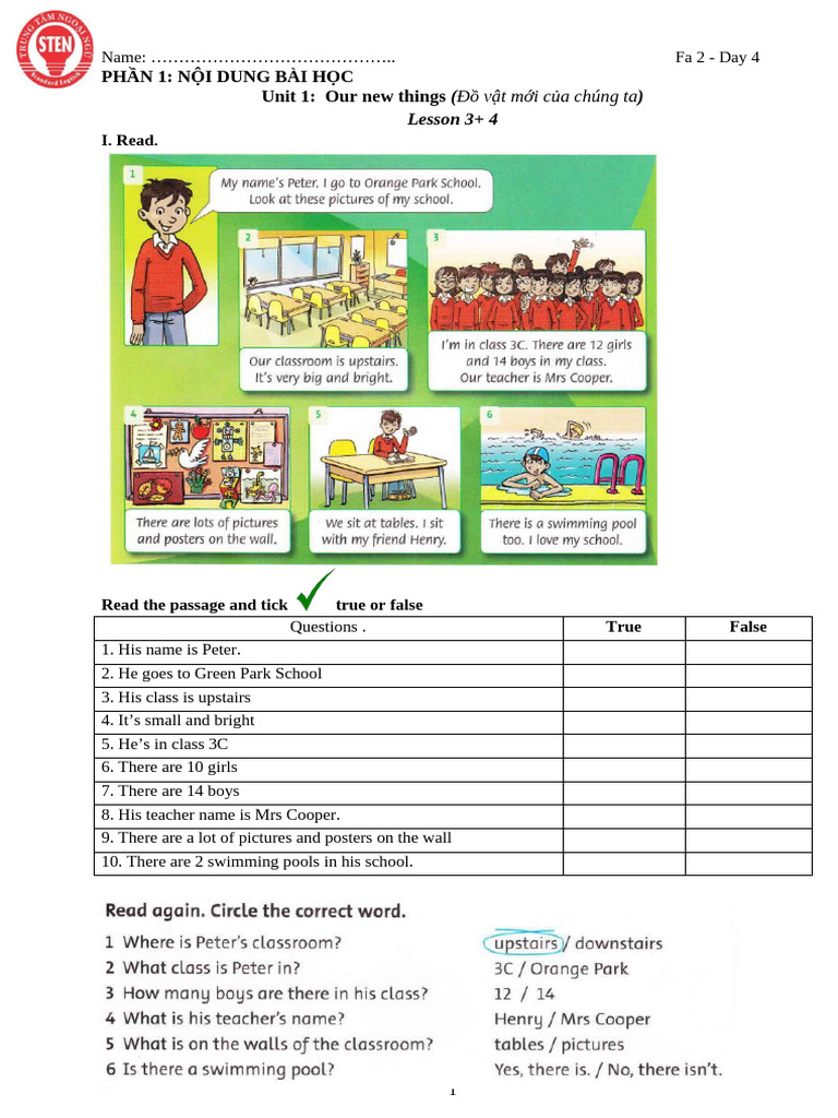 Day 4. U1-L34 Review This That These Those. | PDF