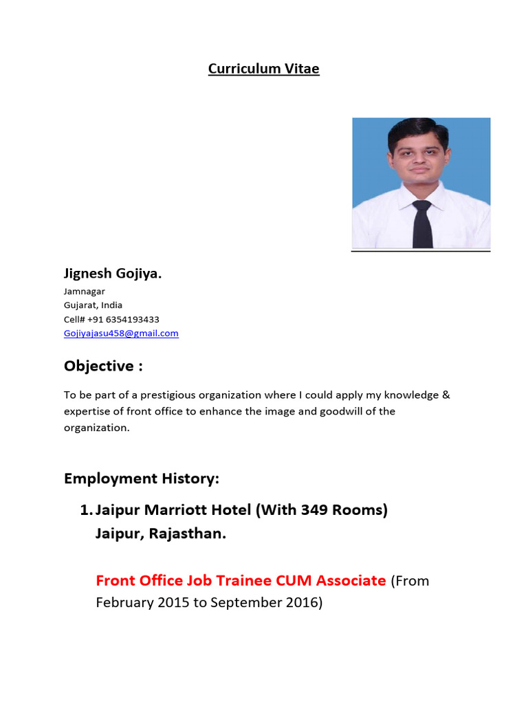 Jignesh Gojiya Pdf Housekeeping Hotel