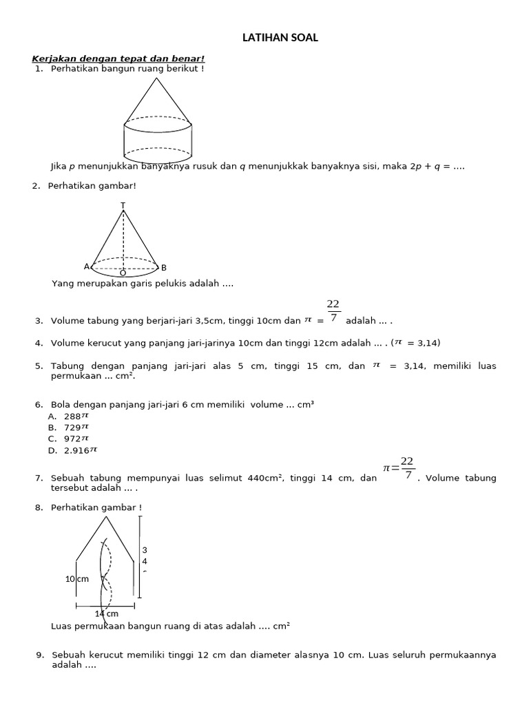 LATIHAN SOAL PAT MTK KLS 9 TH 2023-2024 | PDF