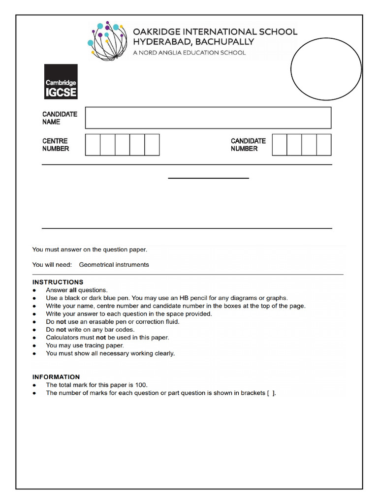 EXTENDED MATH PREBOARD2 MATH QUESION PAPER 21 | PDF