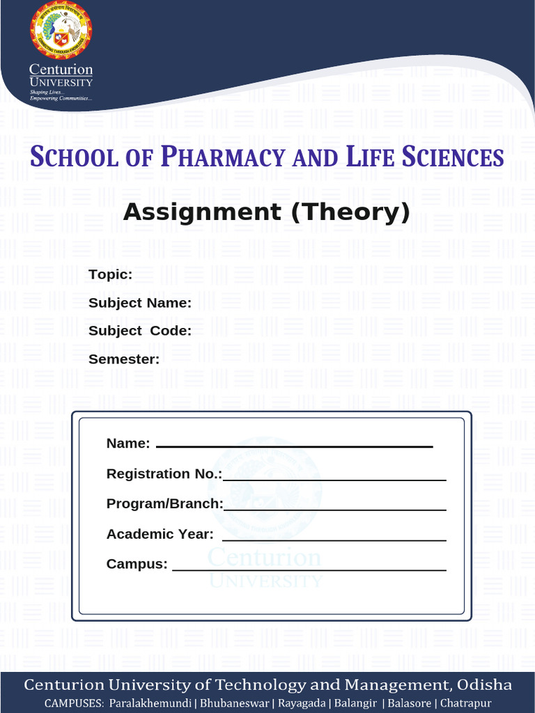 Assignment Formate B.Pharm | PDF