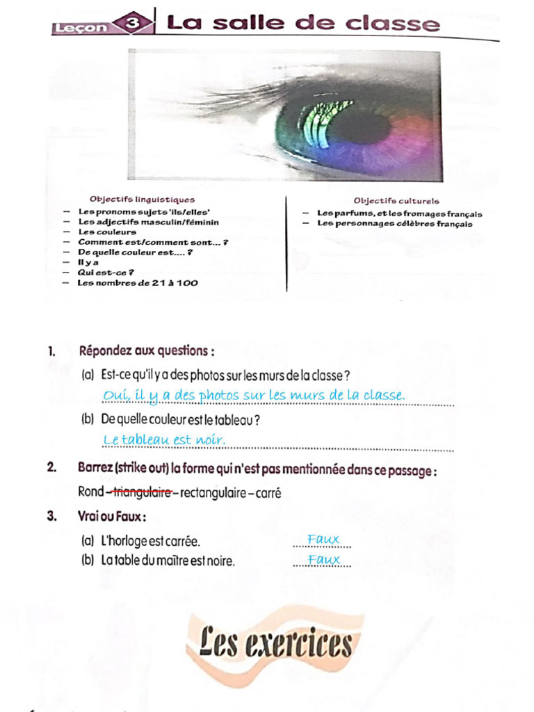 6th Lecon-3 (Answers) | PDF
