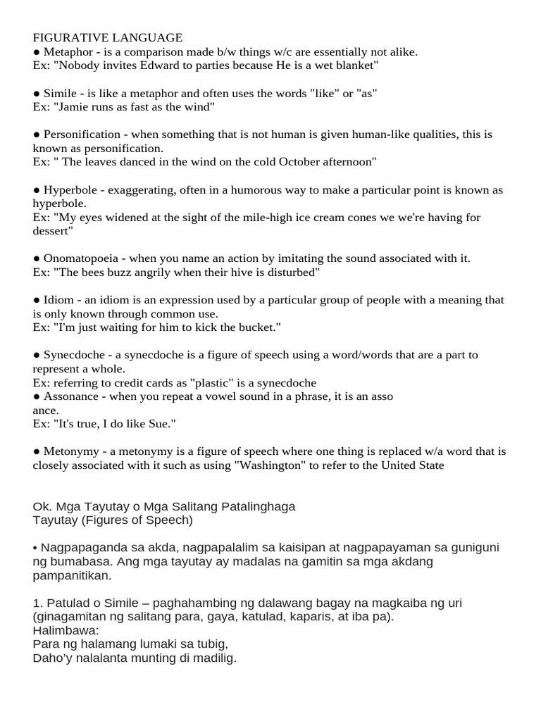 Reviewer 11 FIGURATIVE LANGUAGE | PDF