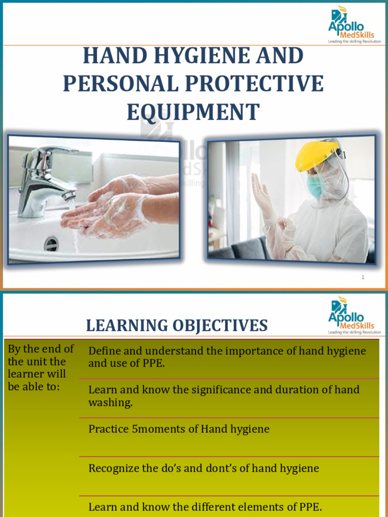 2.Hand Hygiene and PPE-converted | PDF | Hand Washing | Personal ...