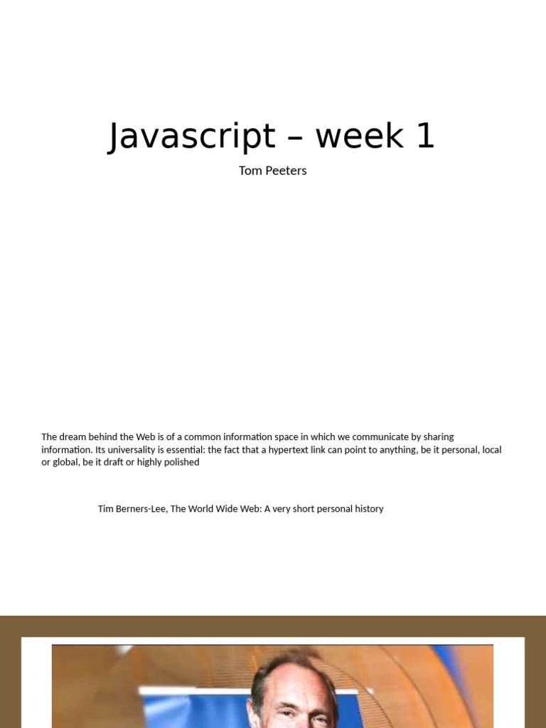 Javascript – Week 1 | PDF