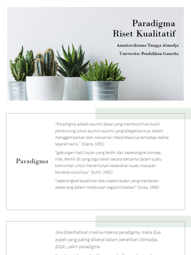 Paradigma Riset Kualitatif | PDF