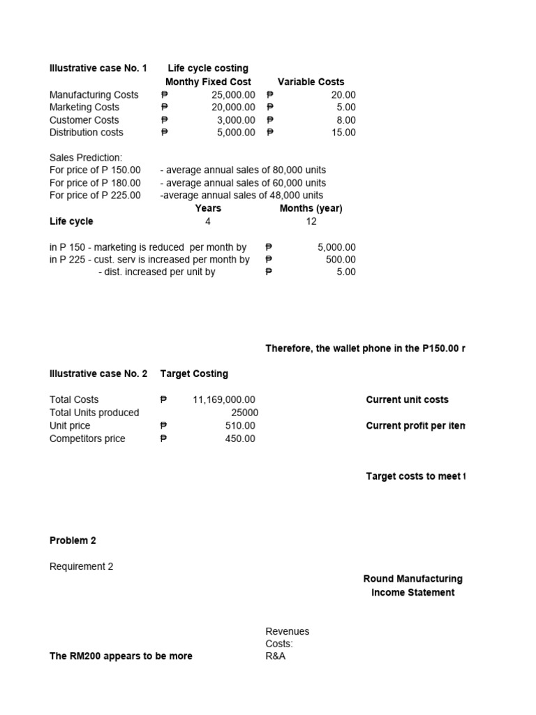 Strat. Cost - PRELIM (1) | PDF | Cost Of Goods Sold | Inventory