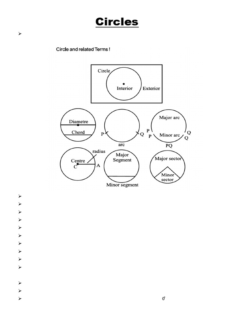 Circles Study Material 2024-25 | PDF | Circle | Trigonometry