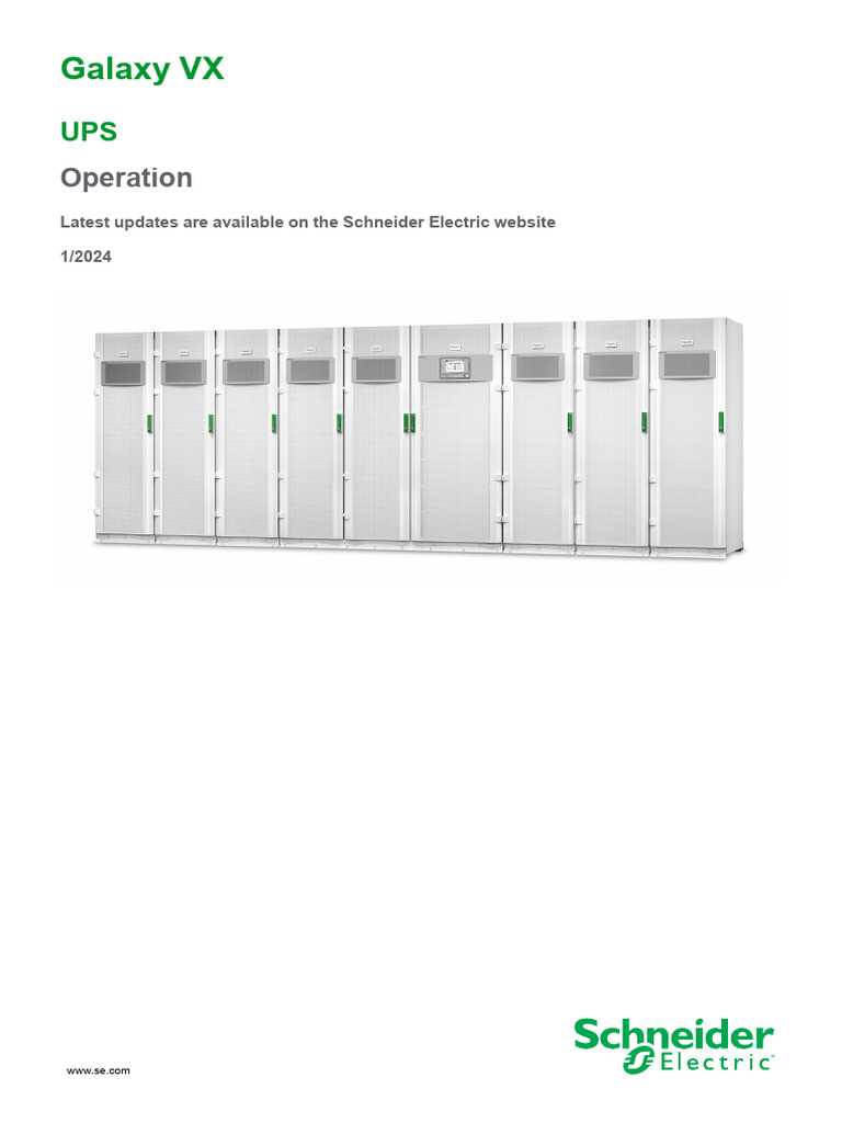 UPS Galaxy VX Operation | PDF | Power Inverter | Mains Electricity