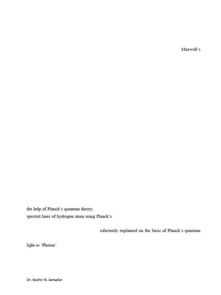 Modern Physics & Quantum Mechanics Notes | PDF | Photoelectric Effect ...