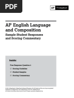 AP English Language & Composition Rubric: Scoring Rubric For Question 1 ...