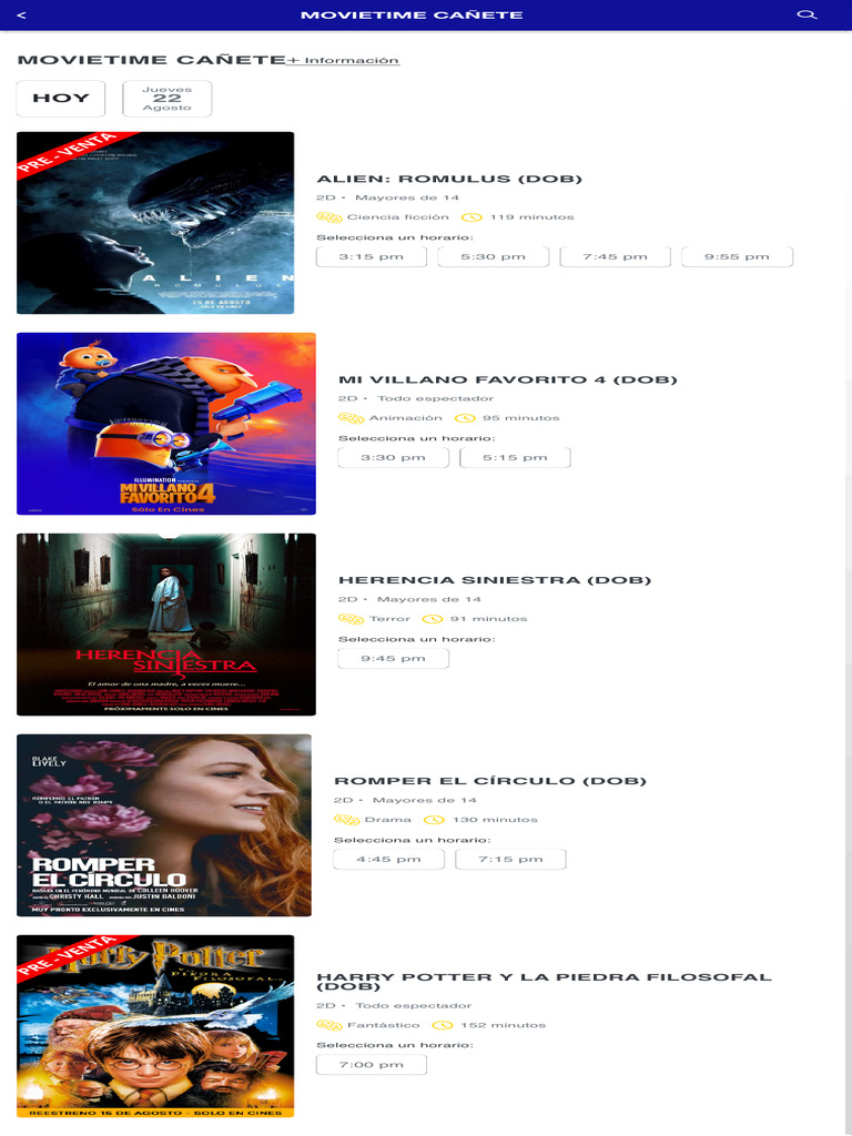 Cines Movietime | PDF