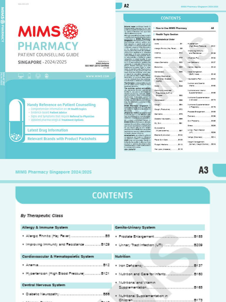 MIMS Pharmacy Singapore 2024/2025 Guide | PDF | Pharmacy | Medical ...