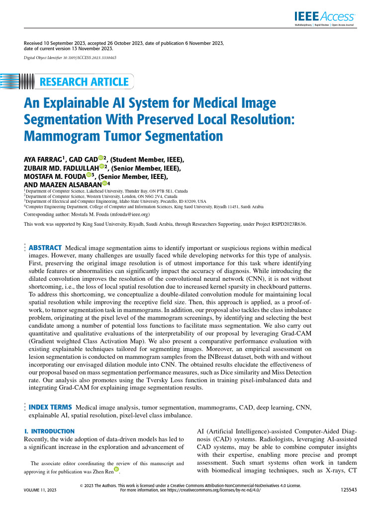 An Explainable AI System for Medical Image Segmentation With Preserved Local Resolution ...