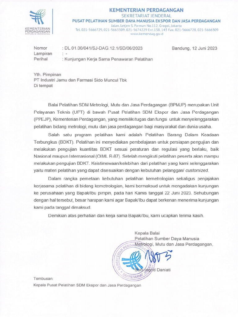 SD - PT Industri Jamu Dan Farmasi Sido Muncul | PDF